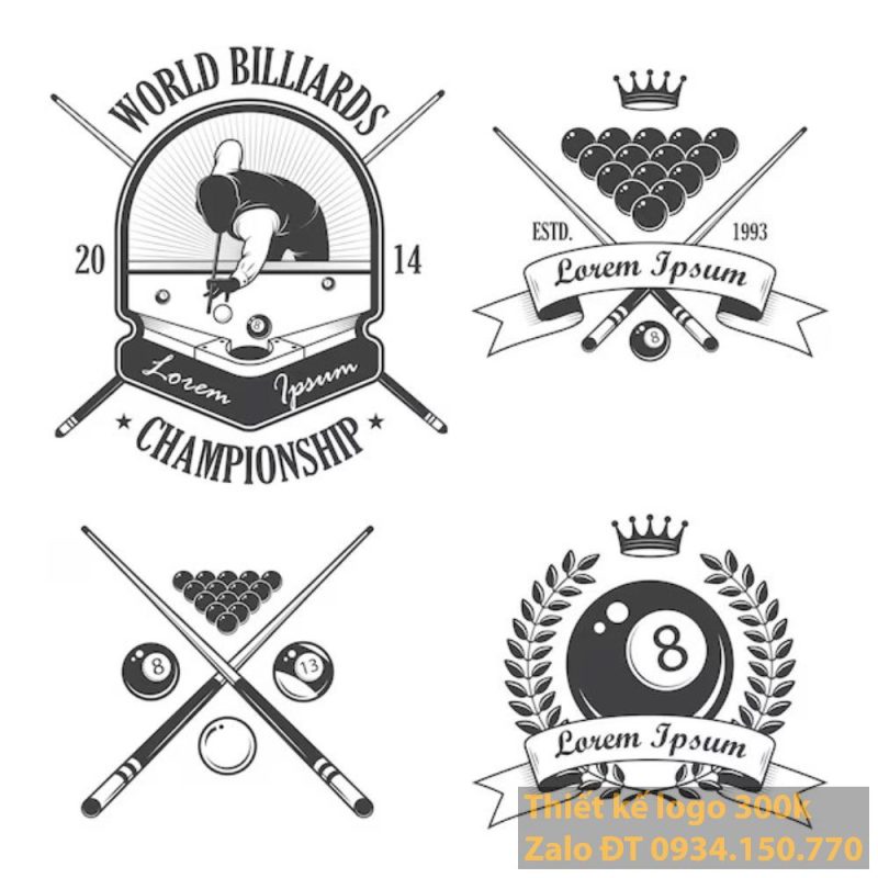 Thiết kế logo quán bida billiard
