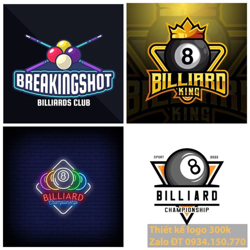 Thiết kế logo quán bida billiard
