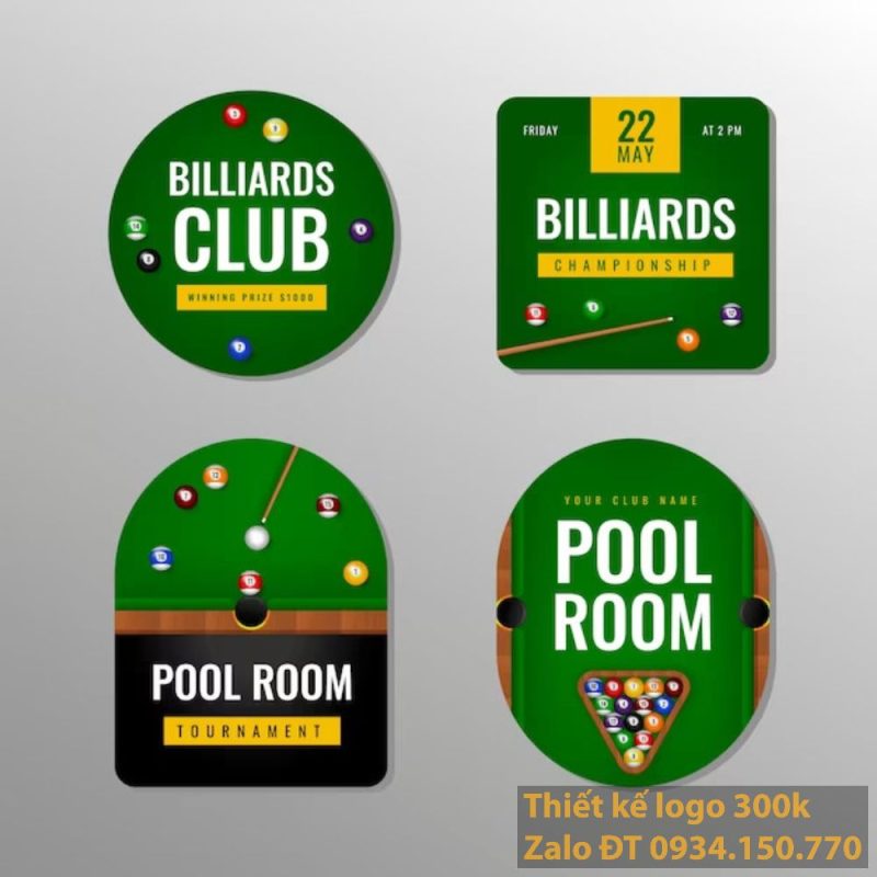 Thiết kế logo quán bida billiard